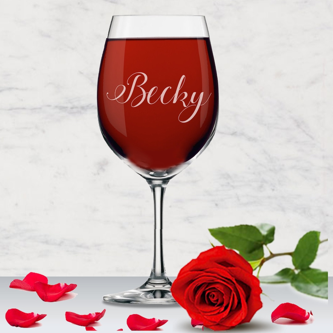 Custom Engraved Wine Glasses Personalized Wine Glass Custom Wine Glasses T Monogram Wine
