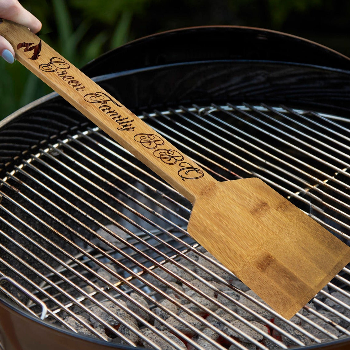 Personalized BBQ Scraper Custom Engraved Wood Grill Scraper | Etsy