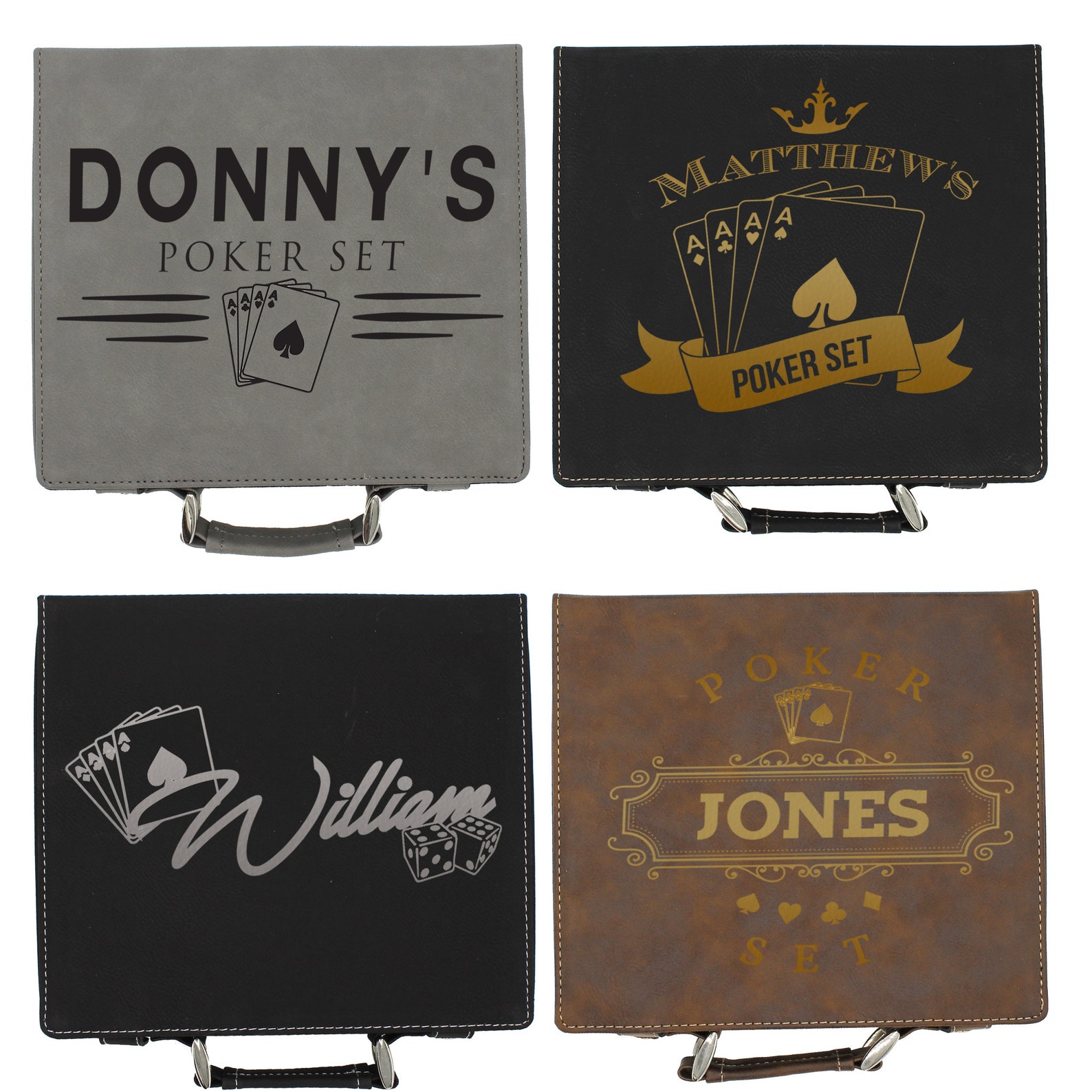 Poker Player Gifts, Poker Set, Personalized Poker Case, Engraved Poker ...