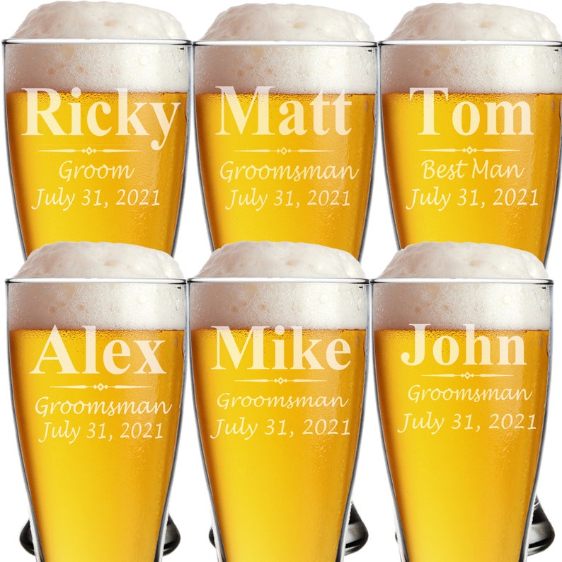 Personalized Pilsner Glasses Custom Beer Glass Engraved Beer | Etsy