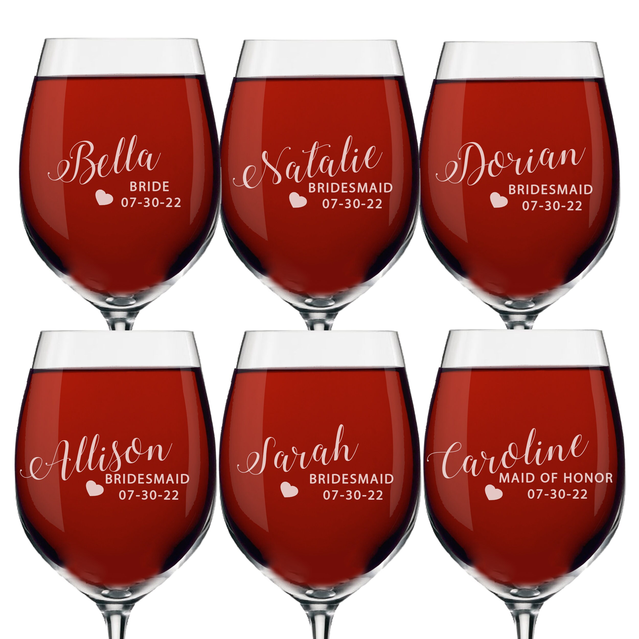 Etched Wine Glasses Personalized Wine Glass Custom Wine - Etsy