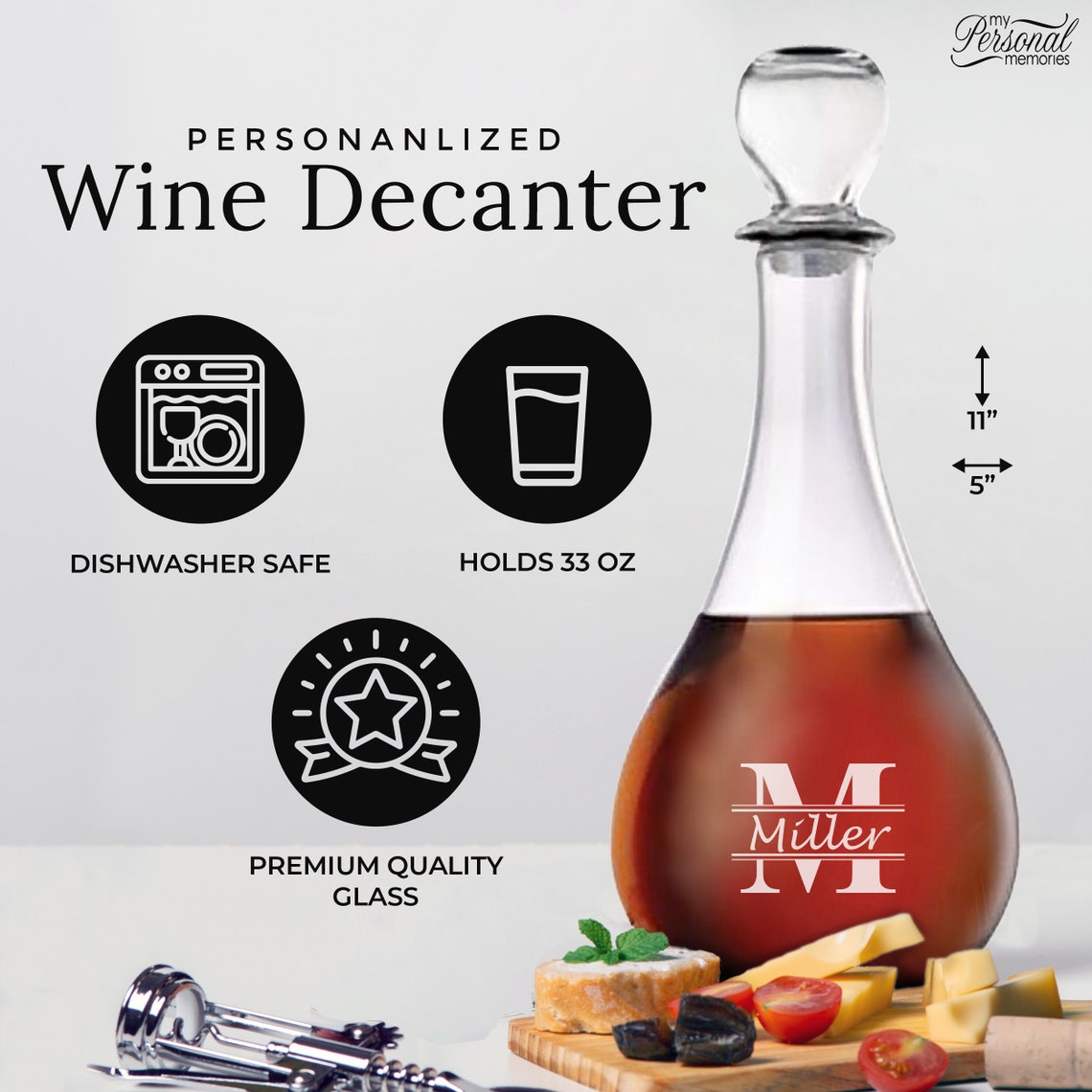 Personalized Wine Decanter Custom Wine Carafe Personalized - Etsy