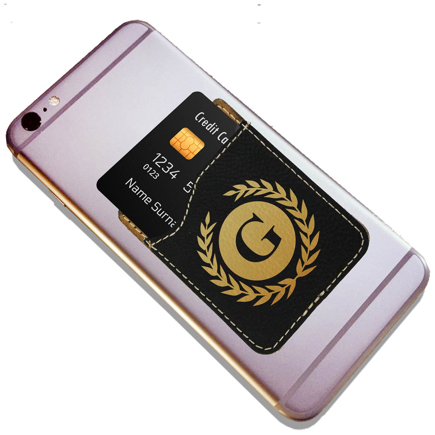 Personalized Cell Phone Card Holder, Stick on Wallet, Stick on Card ...