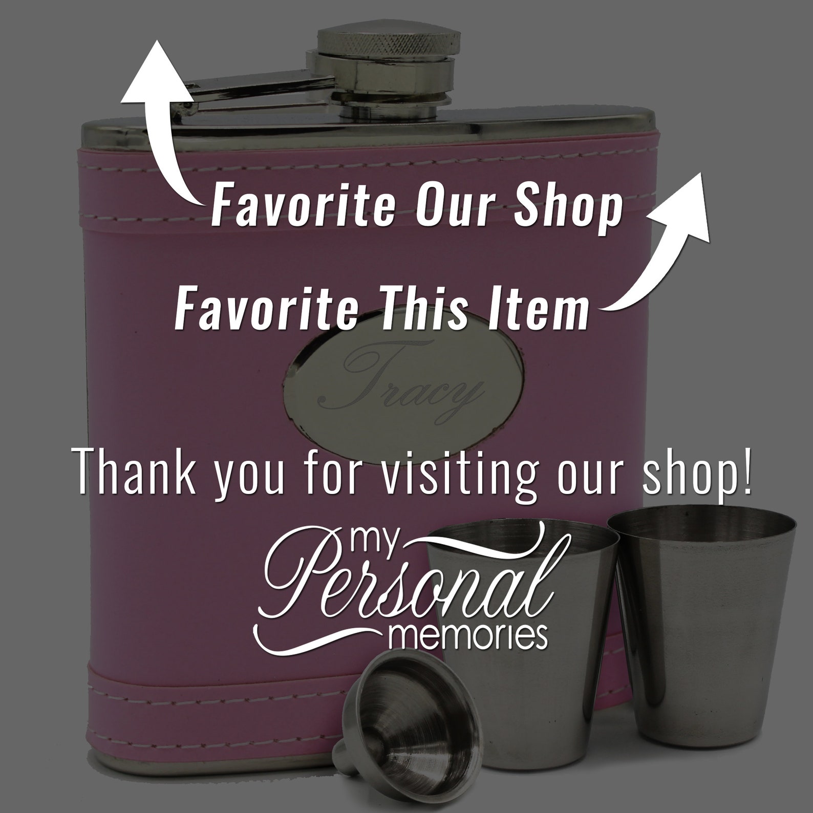 Personalized Pink Flask, Engraved Pink Flask for Girls, Custom Pink ...