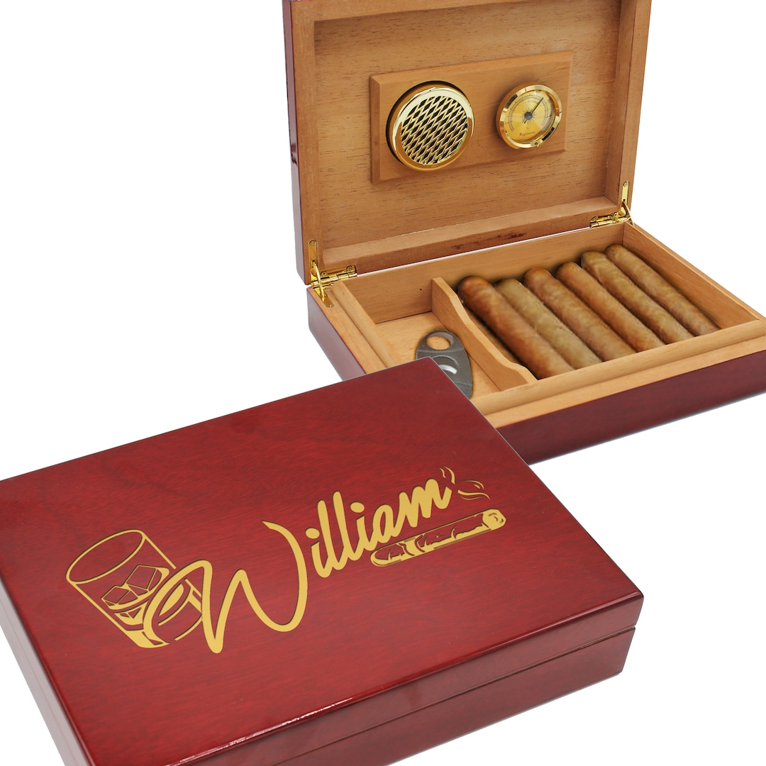 Personalized Cigar Box, Humidor for Cigars, Custom Cigar Humidor, Cigar ...