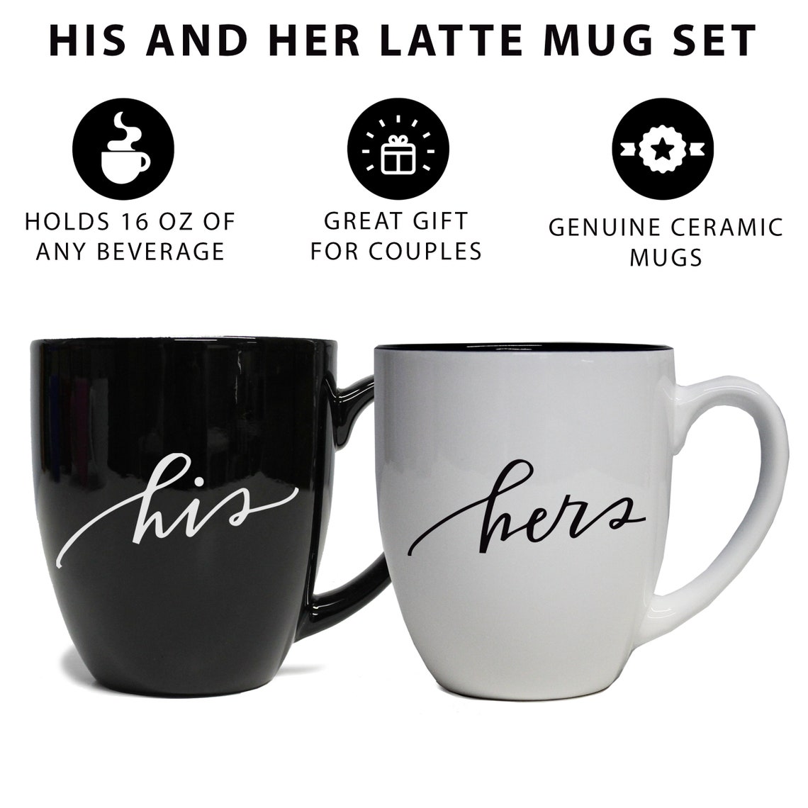 His and Her Coffee Mugs His and Her Coffee Cups His and Hers | Etsy