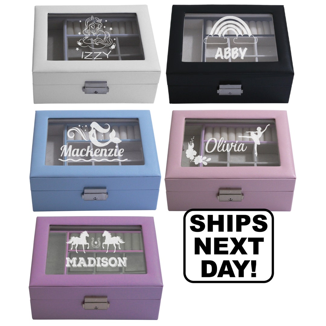 Girls Jewelry Box, Luxury Kids Jewelry Box, Birthday Gift for Girl ...