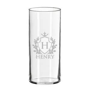 Personalized Vase, Flower Vase Glass, Monogrammed Flower Vase, Custom ...