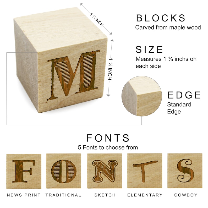 Personalized Blocks Custom Alphabet Blocks Personalized Etsy