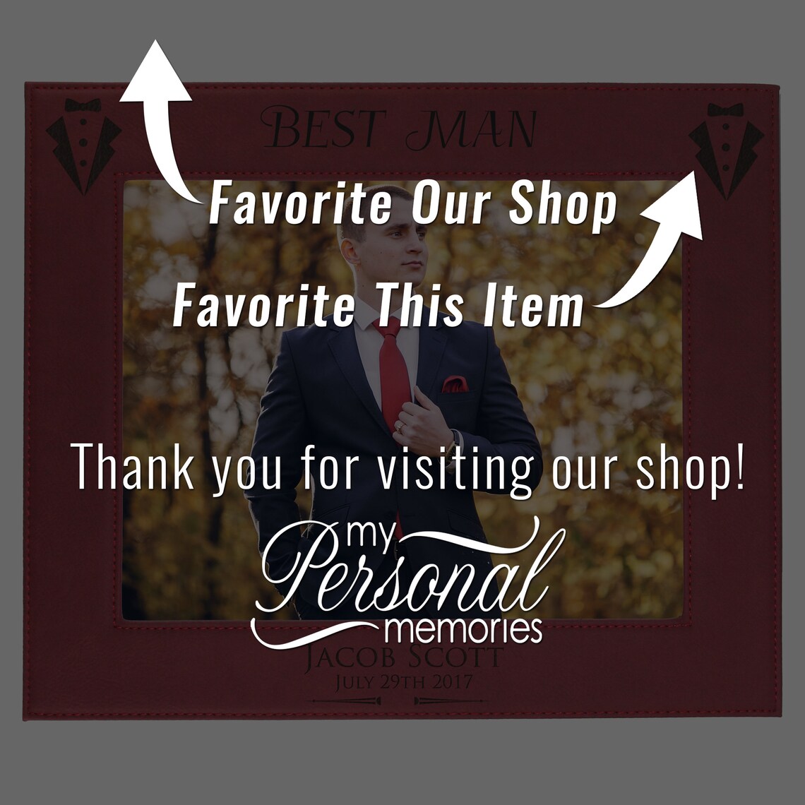 Groomsmen Frame Best Man Picture Frame Groomsman Picture | Etsy