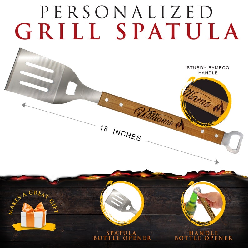 Custom Grilling Spatula, Personalized Grilling Spatula, Engraved Grill ...