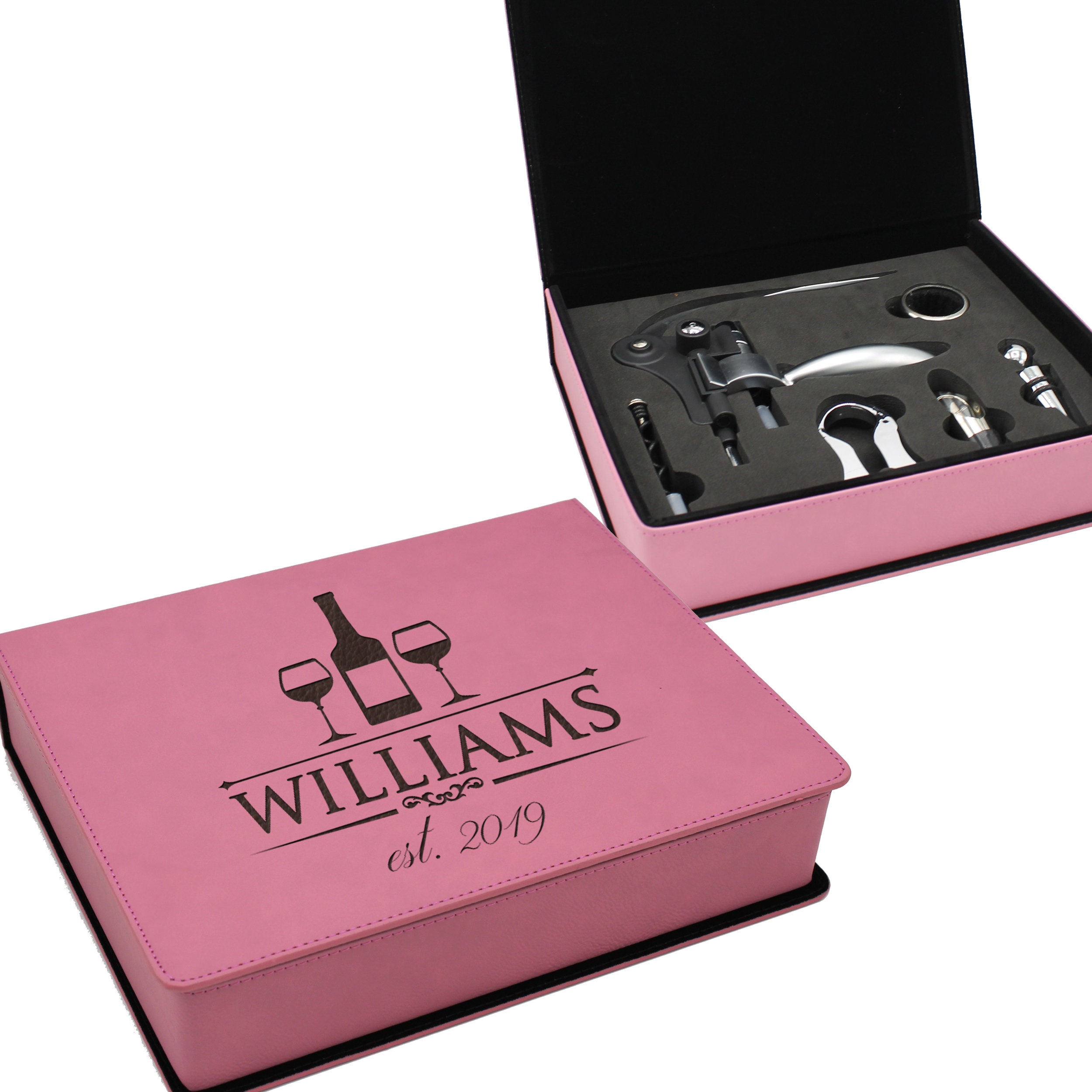 Wine Gift Set Wine Tools 5Pc Wine Opener Set Personalized | Etsy