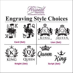 King and Queen Glasses, Custom King and Queen, Stemless King and Queen ...