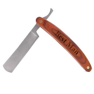 Groomsmen Straight Razor, Best Man Shavette Razor, Custom Barber Razor ...