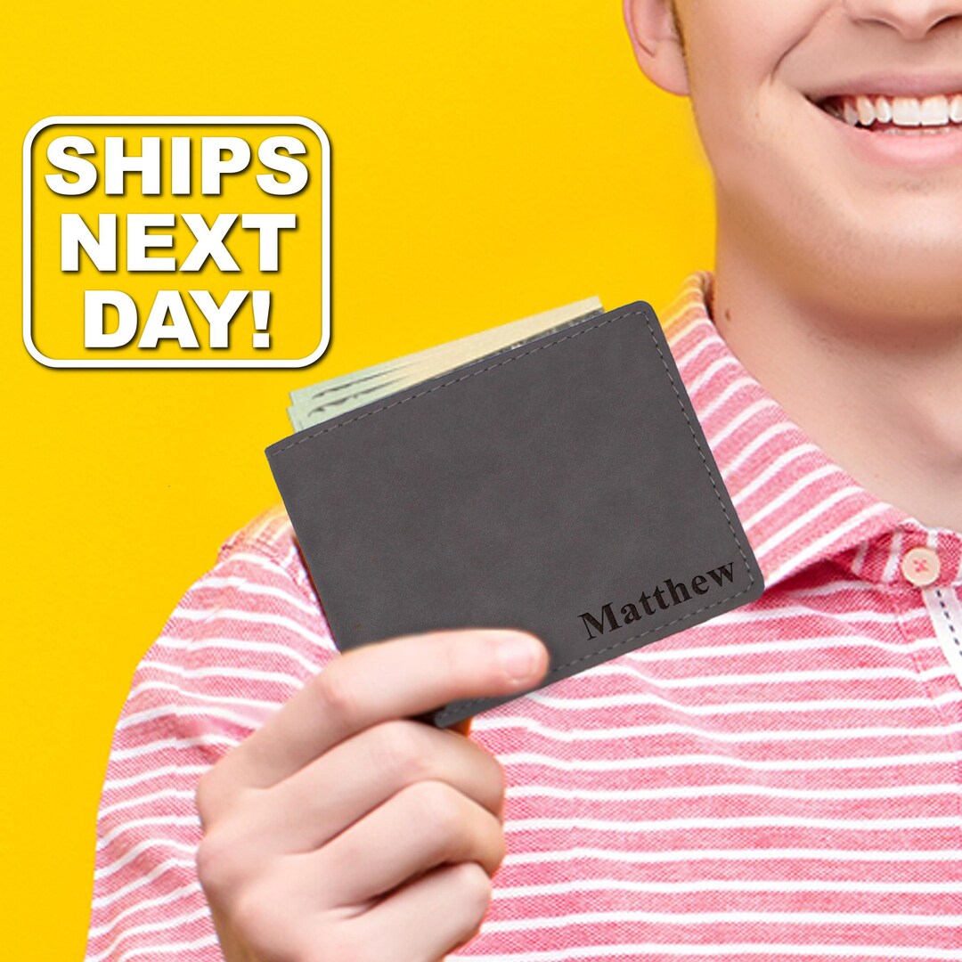 Custom Bi Fold Wallet for Kids, Personalized Teen Wallet, Wallets for ...