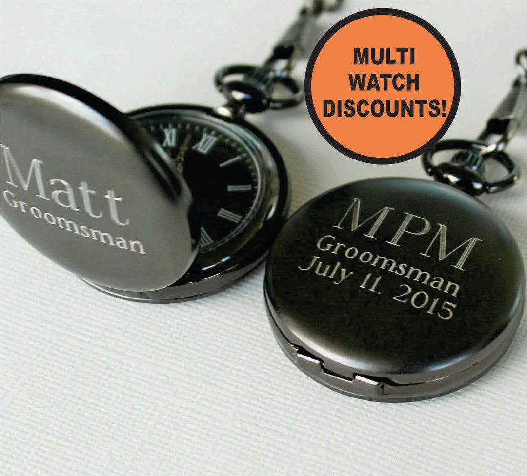 Pocket Watch Engraved, Groomsmen Gifts, Wedding Party Gifts ...