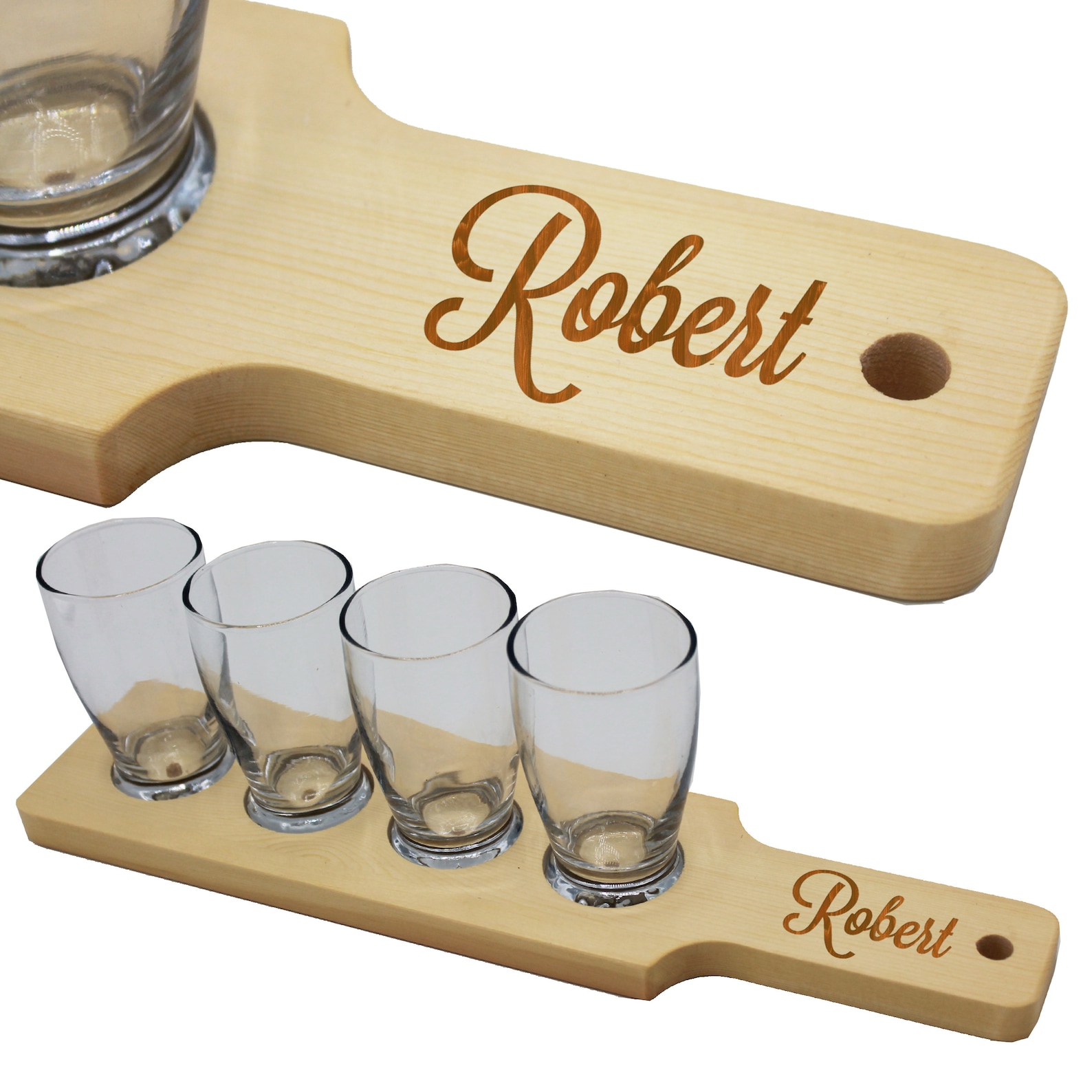 Personalized Beer Flight Set Beer Paddle and 4 Beer Tasting | Etsy