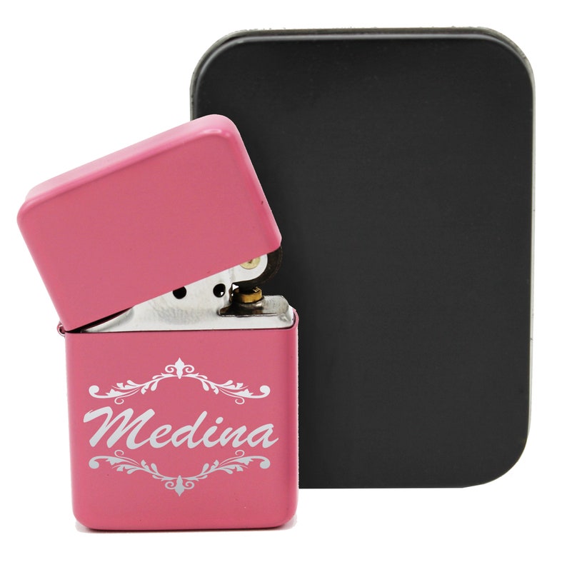 Pink Lighter, Custom Engraved Lighter, Flip Top Lighter, Cigarette ...