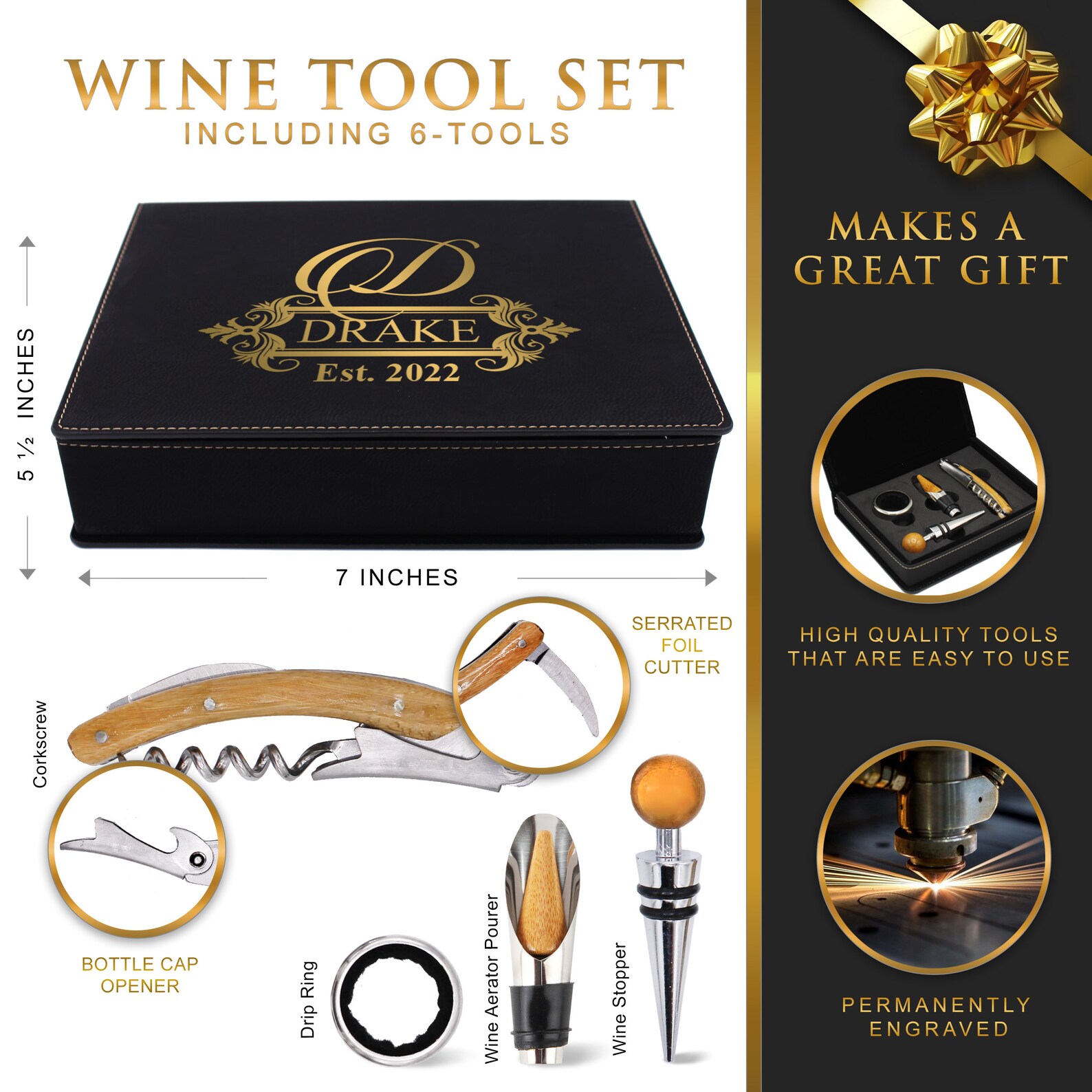 Wine Tool Set Wine Gifts for Couple Wine Opener Set Wine - Etsy