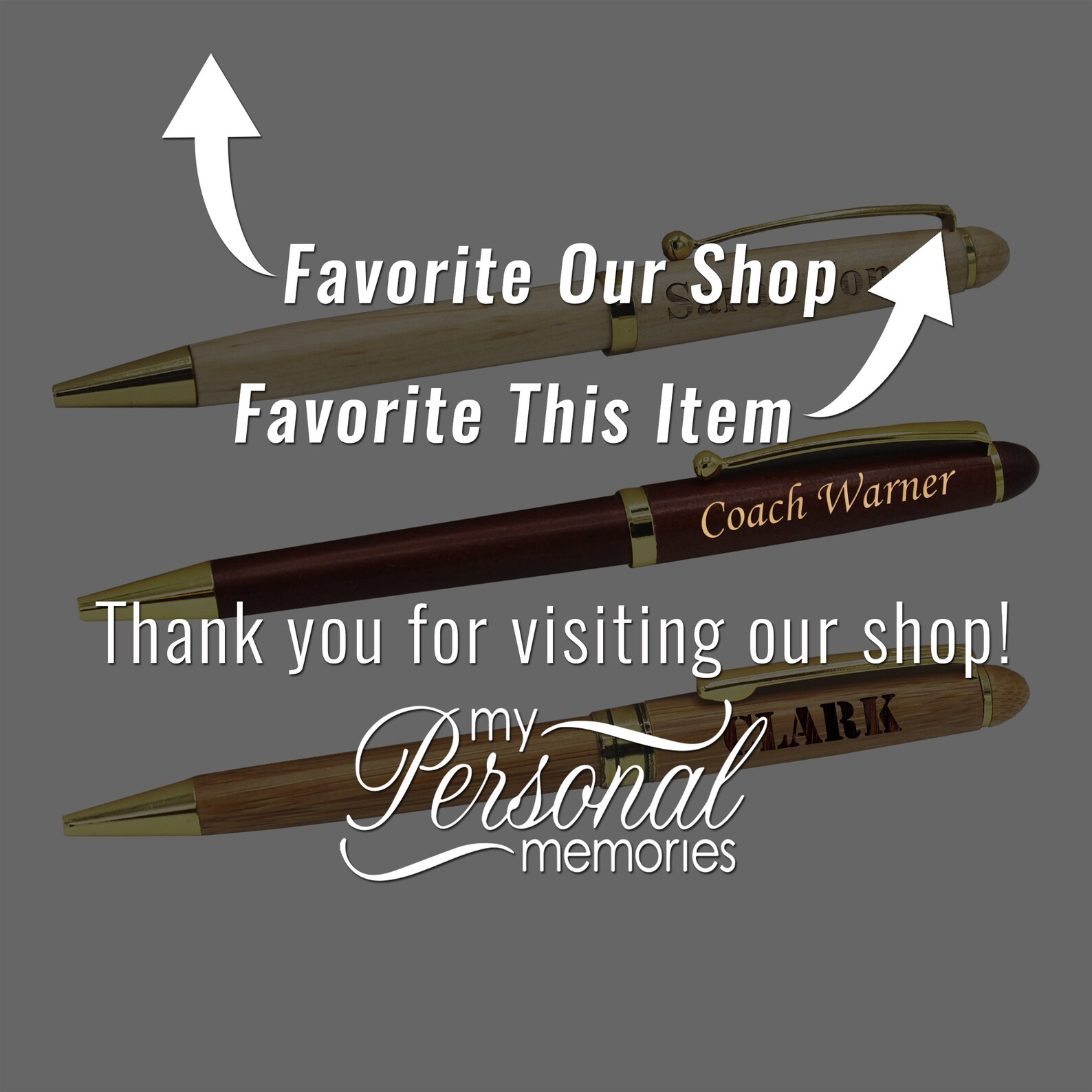 Custom Wood Pen, Monogrammed Wood Pen, Engraved Bamboo Pen ...