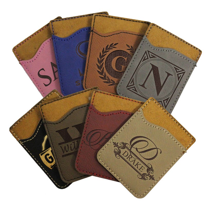 Adhesive Card Wallet Personalized Cell Phone Wallet Stick on - Etsy