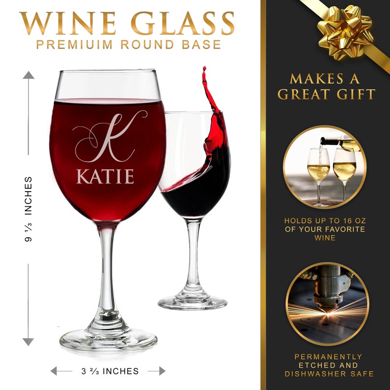 Custom Engraved Wine Glasses Personalized Wine Glass Custom - Etsy