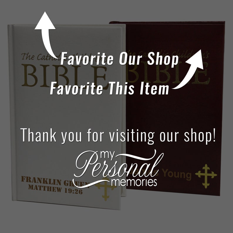 Personalized Bible, Custom Bible, Catholic Gifts, Christening Gift ...