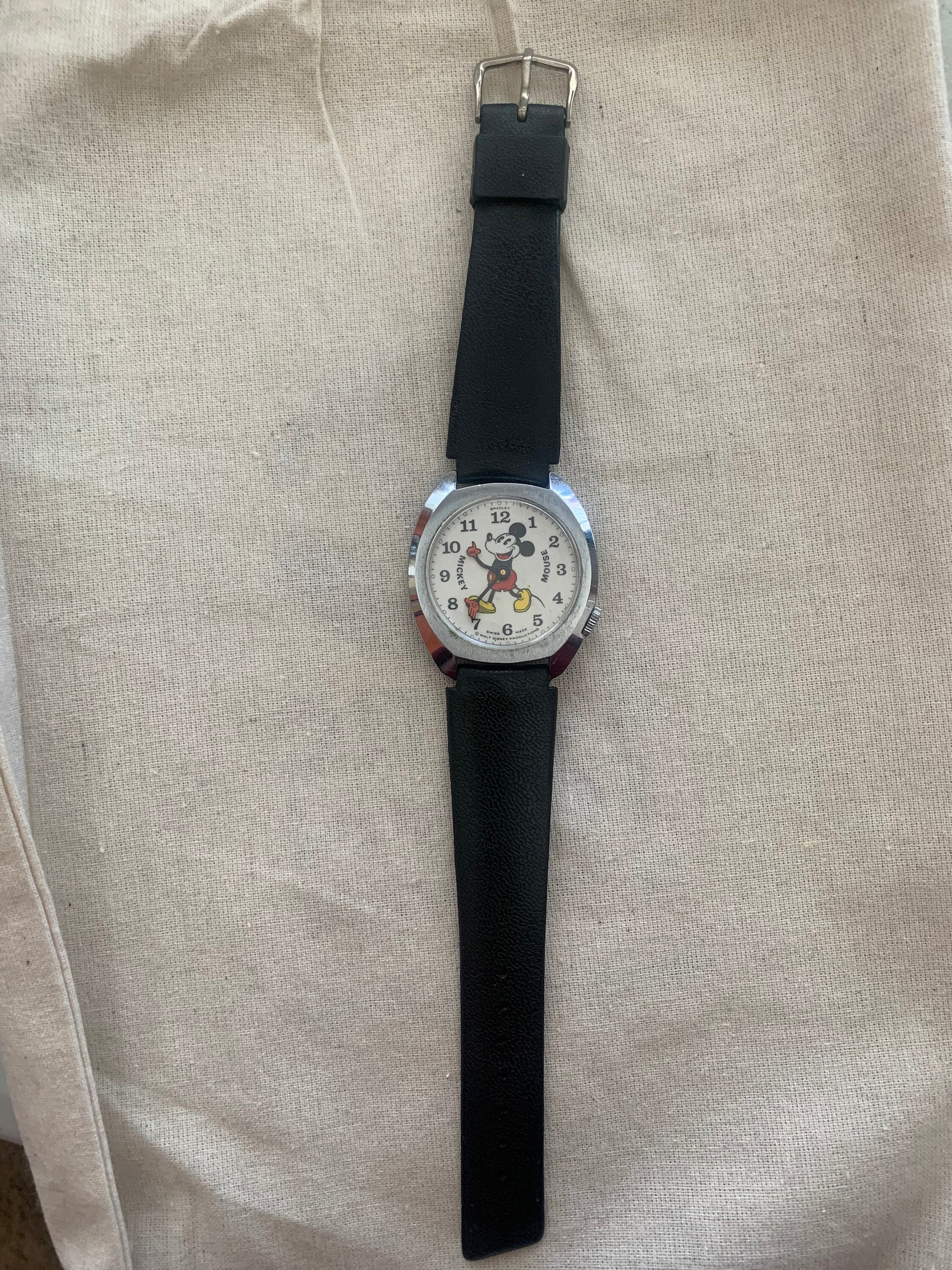 Vintage Mickey Mouse Watch, Swiss Made, Bradley Brand - Etsy
