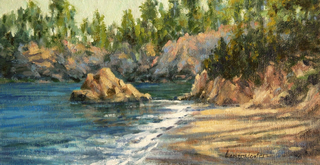 Seascape, Oil Painting, Impressionist, Ocean, Marine, Cove, Landscape ...