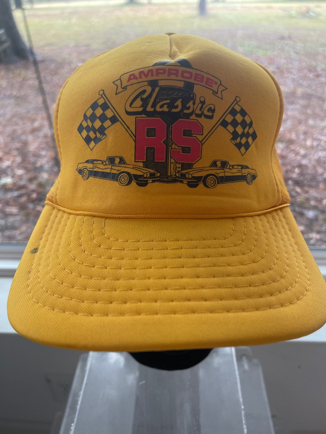 Vintage 1980s Trucker Snapback Hat Amprobe Classic RS Car Auto Hot Rod ...