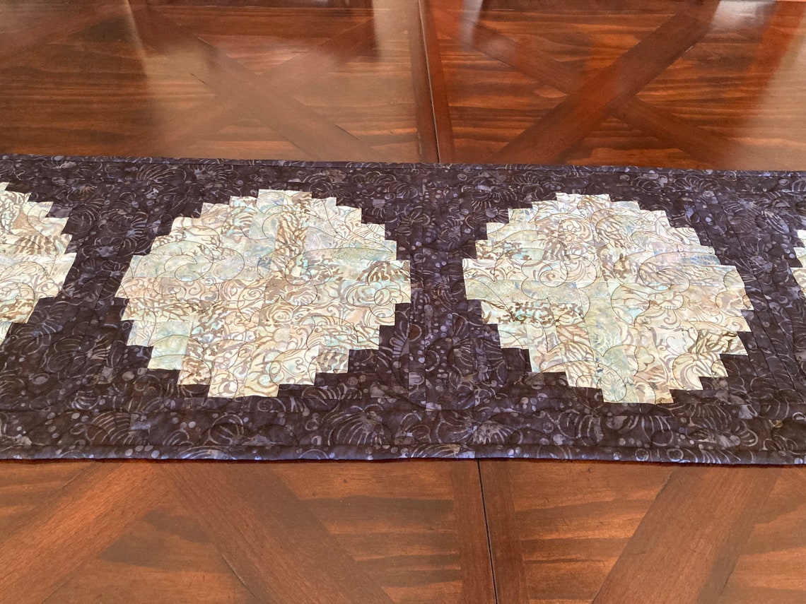 Batik Table Runner Quilted Table Runnertable | Etsy