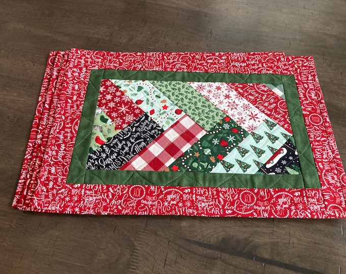 Christmas Snowman Placemats (#1) Quilted Double-sided Placemats, Set of ...