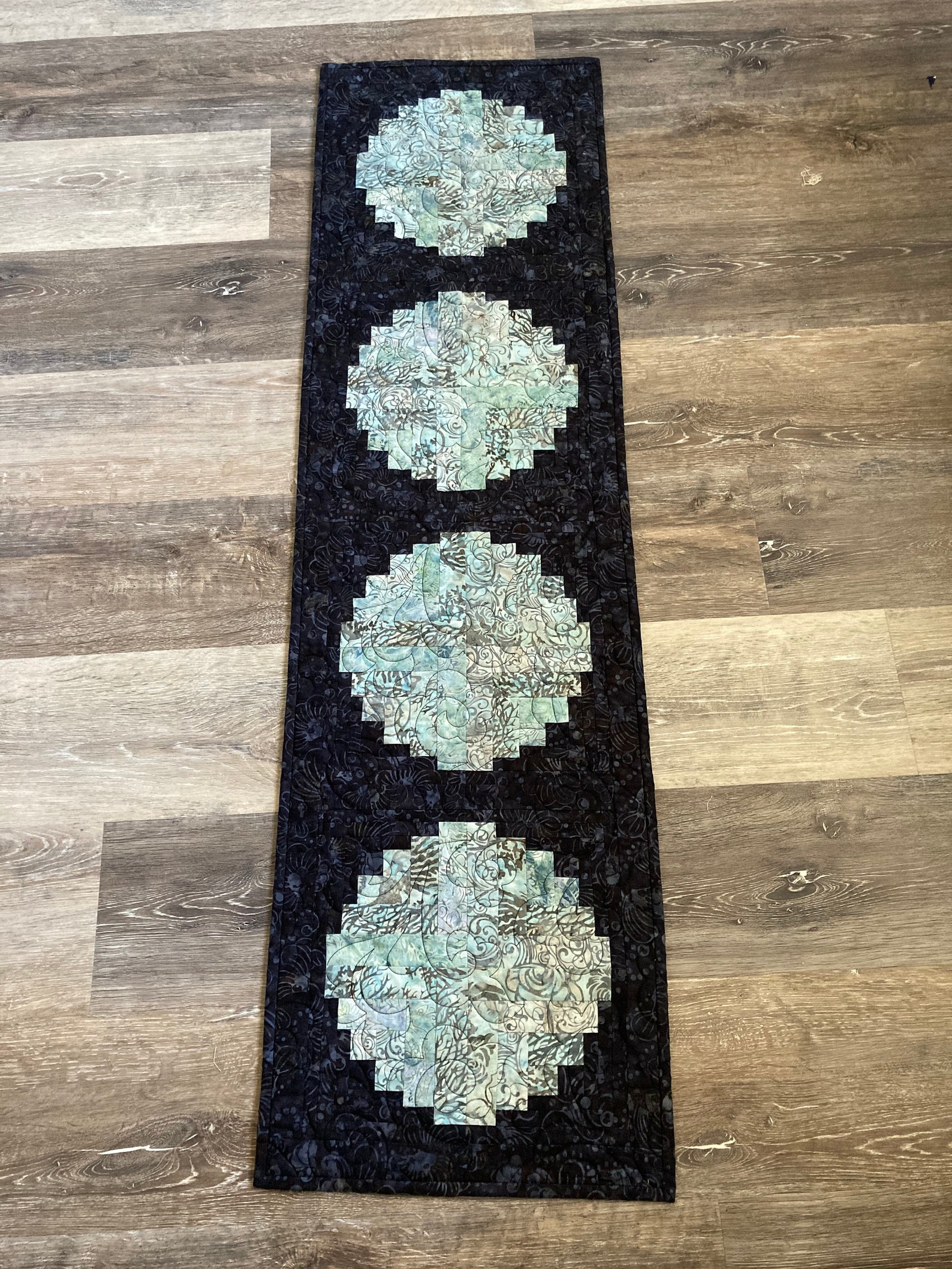 Batik Table Runner Quilted Table Runnertable | Etsy