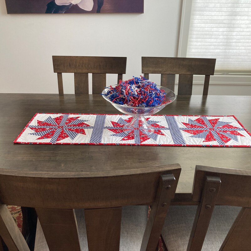 Patriotic Table Runner - Etsy
