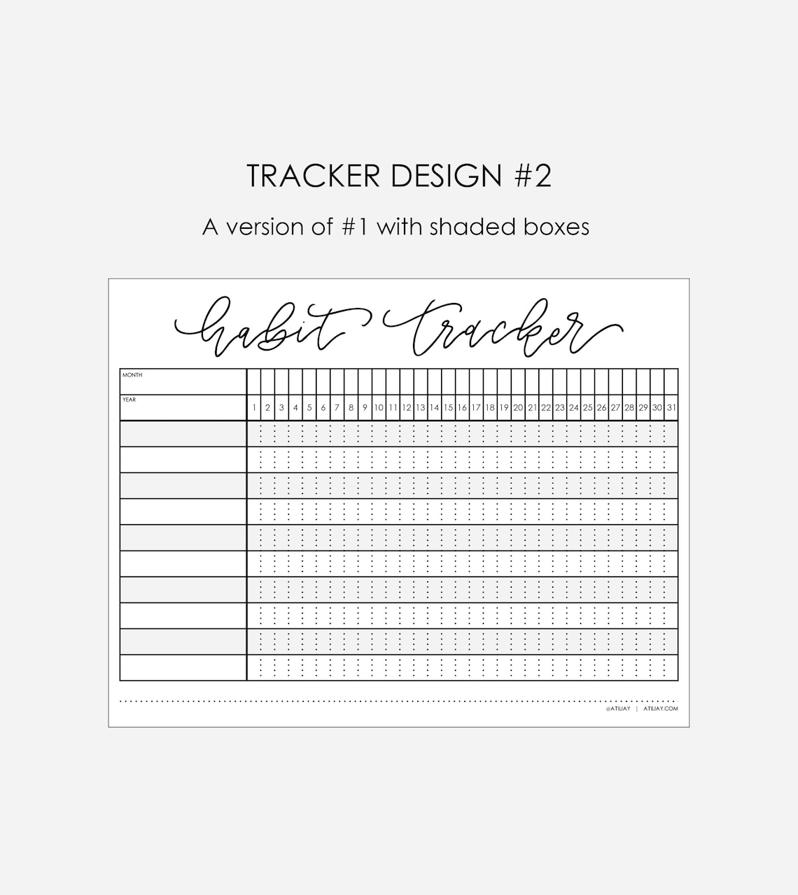 Habit Tracker PDF Habit Tracker Template Instant Download - Etsy