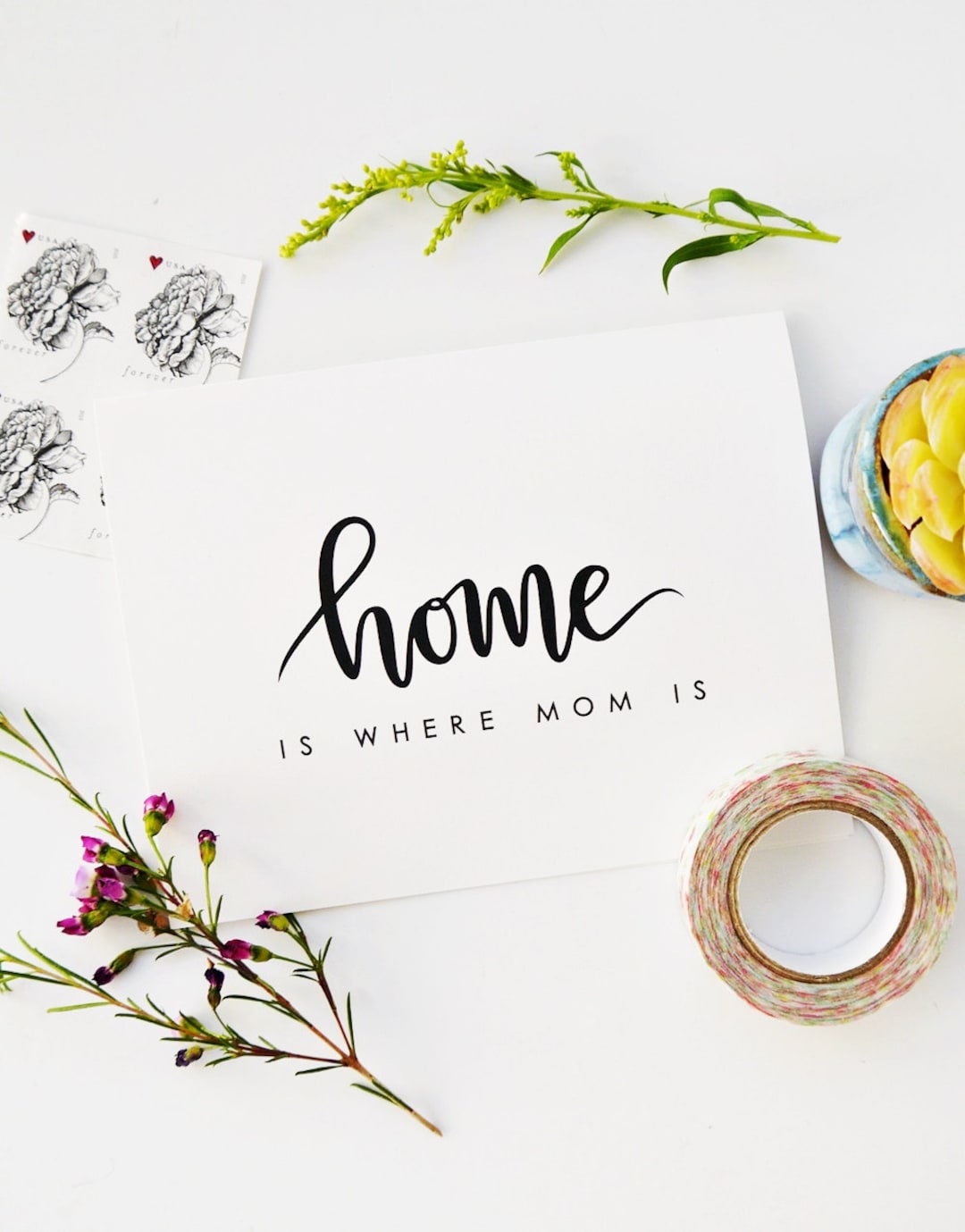 Home is Where Mom Is Mother's Day Card Mom Birthday - Etsy