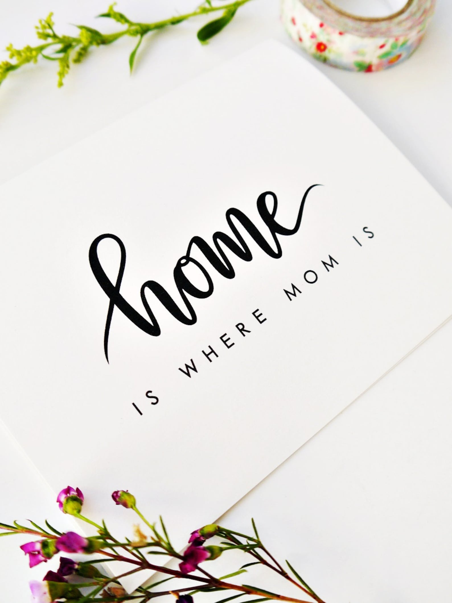 Home is Where Mom Is Mother's Day Card Mom Birthday | Etsy