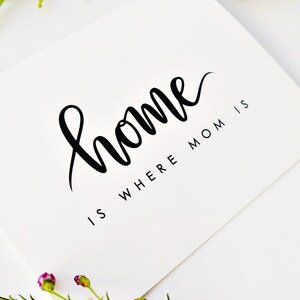 Home is Where Mom Is Mother's Day Card Mom Birthday - Etsy