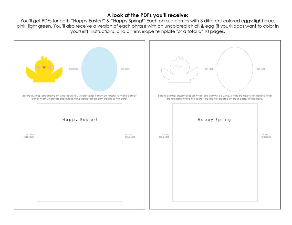 Happy Easter Chick Card Happy Spring Card Cute Chick Card - Etsy