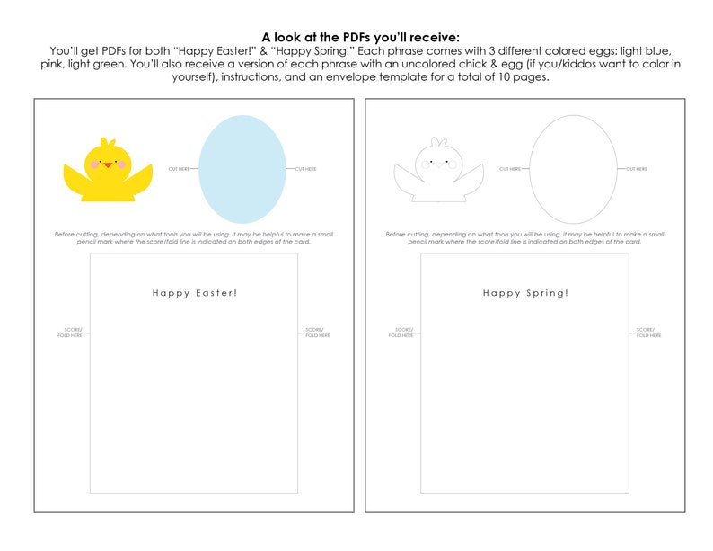 Happy Easter Chick Card Happy Spring Card Cute Chick Card - Etsy