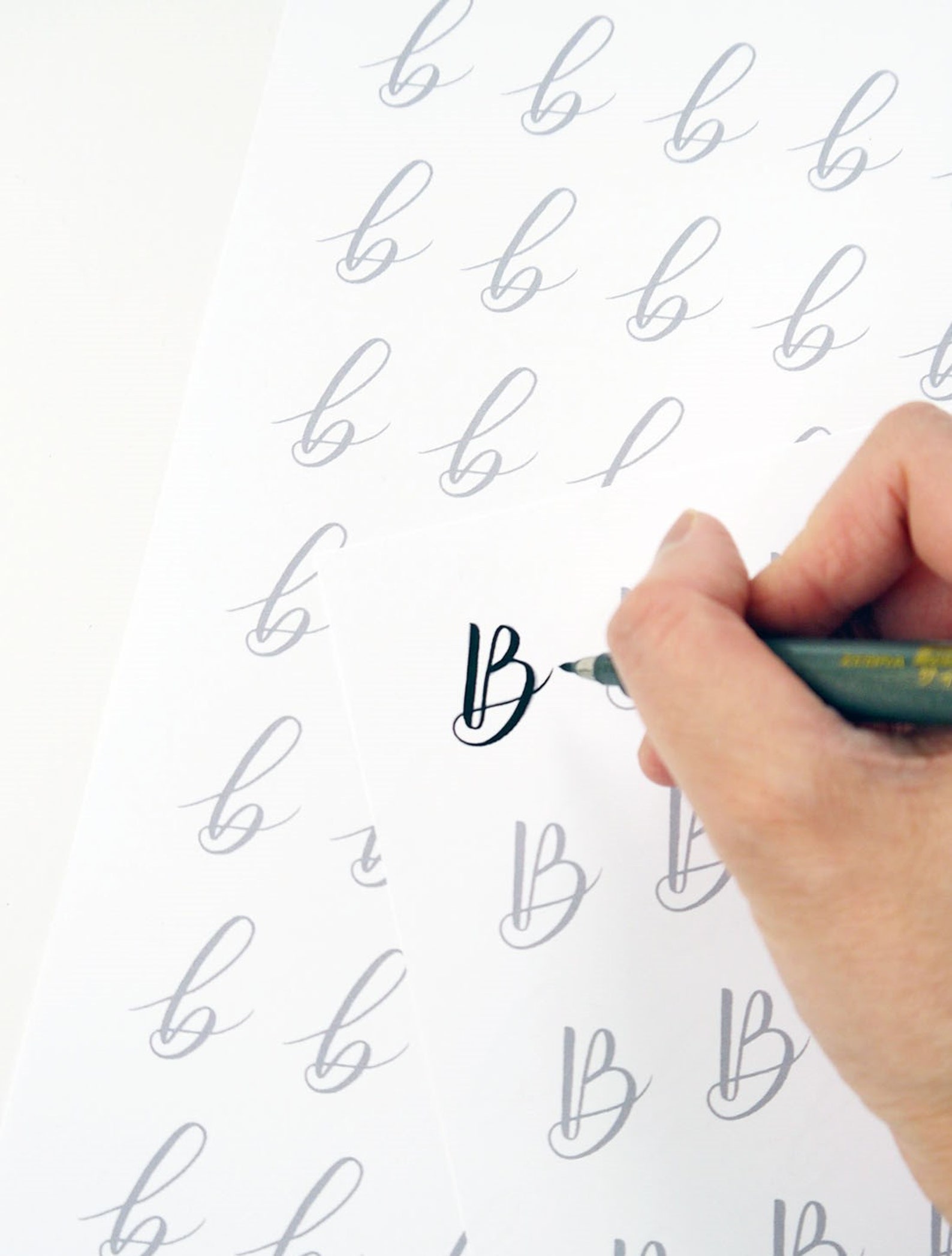 Brush Lettering Upper and Lowercase Alphabet Worksheets Brush - Etsy