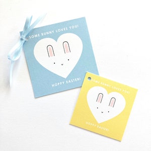 Easter Bunny Gift Tags, Some Bunny Loves You Tag, Easter Basket Tag ...