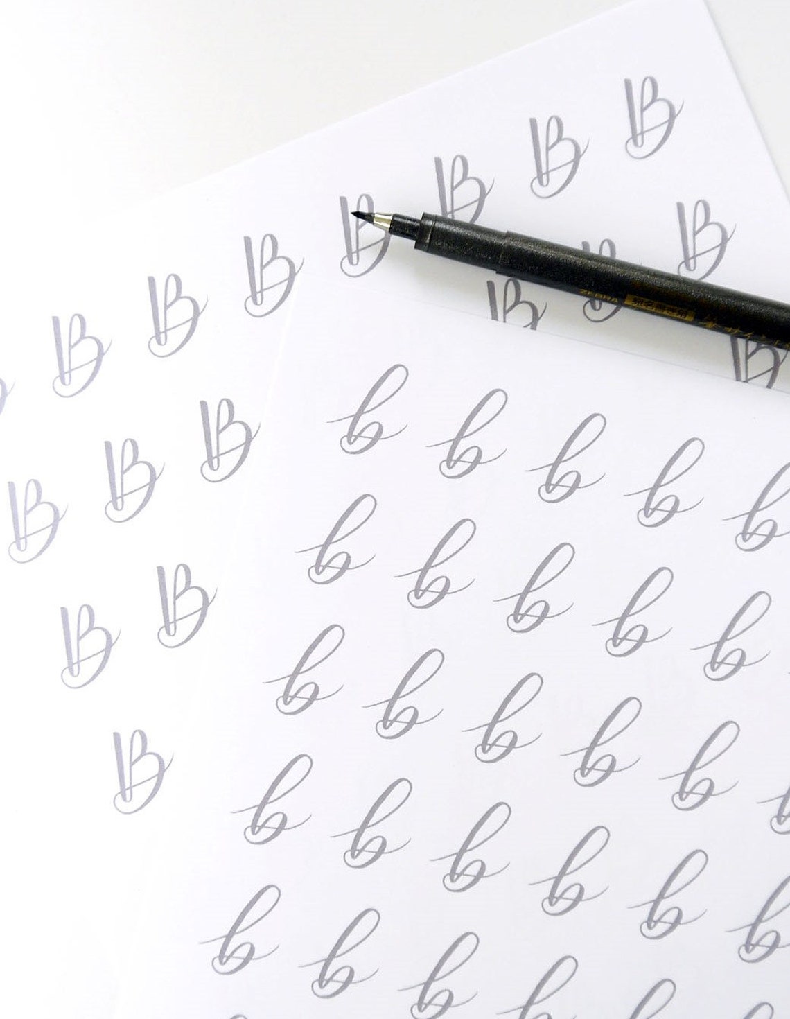 Brush Lettering Upper and Lowercase Alphabet Worksheets Brush - Etsy