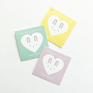 Easter Bunny Gift Tags, Some Bunny Loves You Tag, Easter Basket Tag ...