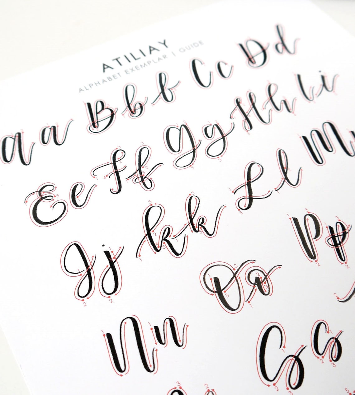 Brush Lettering Upper and Lowercase Alphabet Worksheets Brush - Etsy