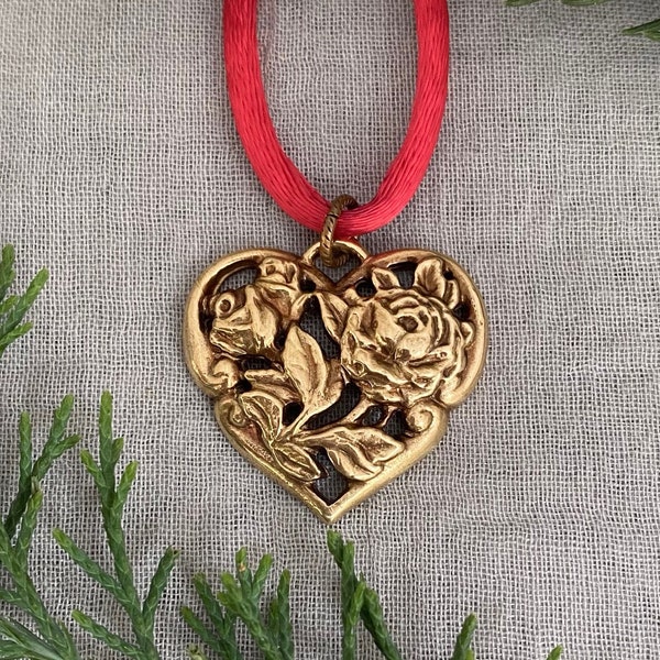 Brass Heart Ornament - Etsy