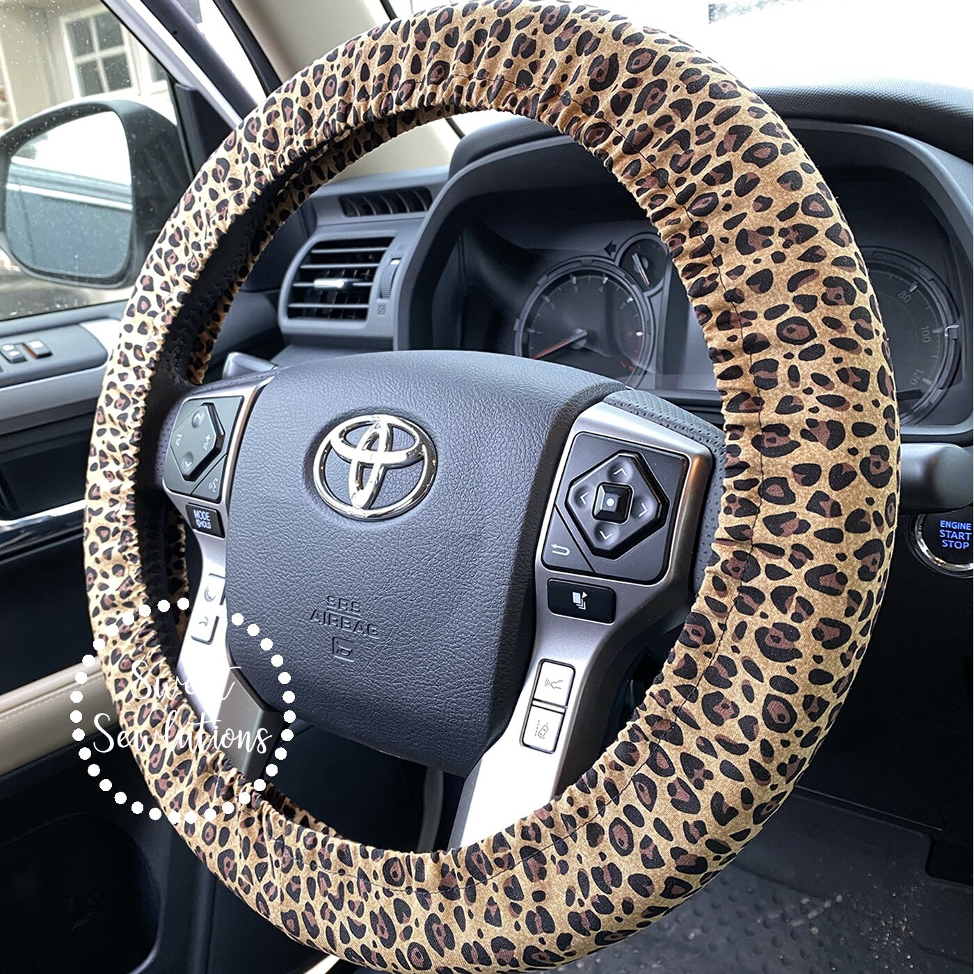 Brown Leopard Print Steering Wheel Cover Cheetah Print Fabric - Etsy UK