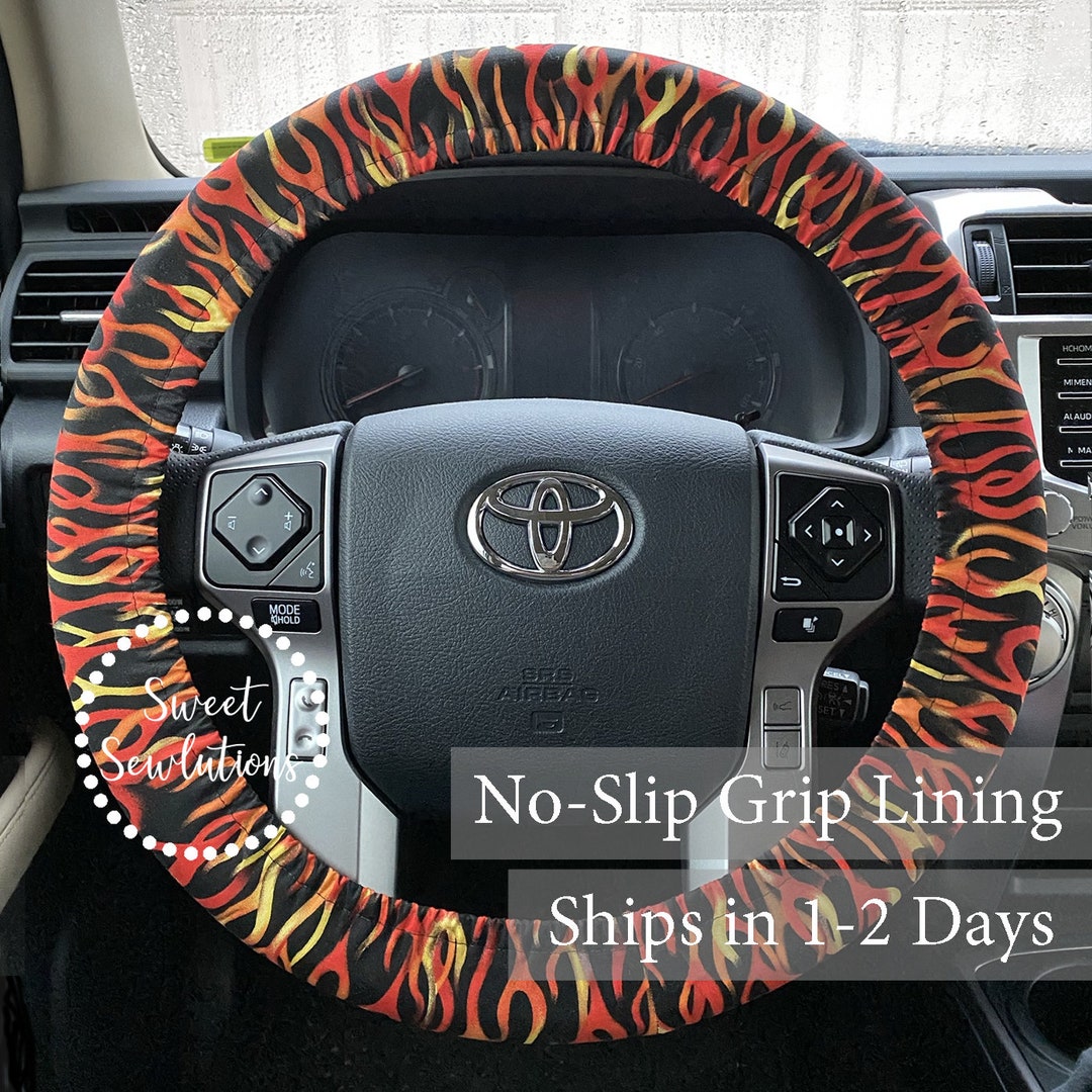Flames Steering Wheel Cover, Hot Rod Steering Wheel Cover, Non-slip ...