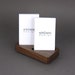 Two-level Full-view Multiple Business Card Stand in Walnut Wood and ...