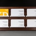 Two-level Full-view Multiple Business Card Stand in Walnut Wood and ...